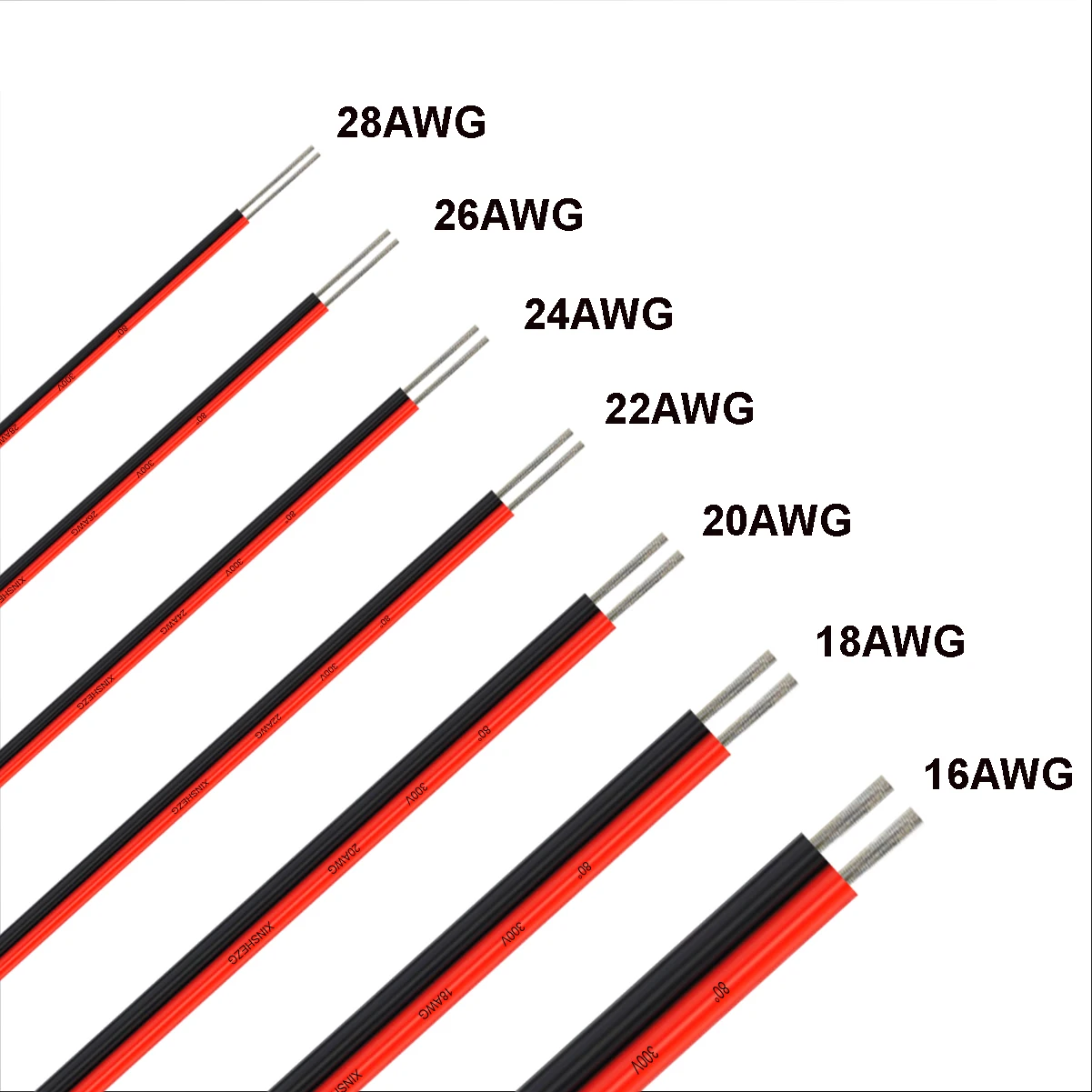 2-Pin-Electrical-Wires-12V-JST-Connector-Cable-2-Core-Red-Black-Flat ...
