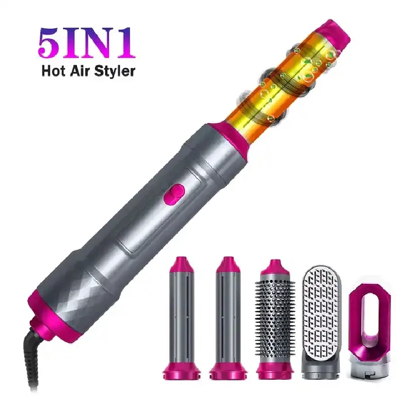 New-5-In-1-Hair-Styler-Electric-Blow-Dryer-Brush-Professional-Complete ...