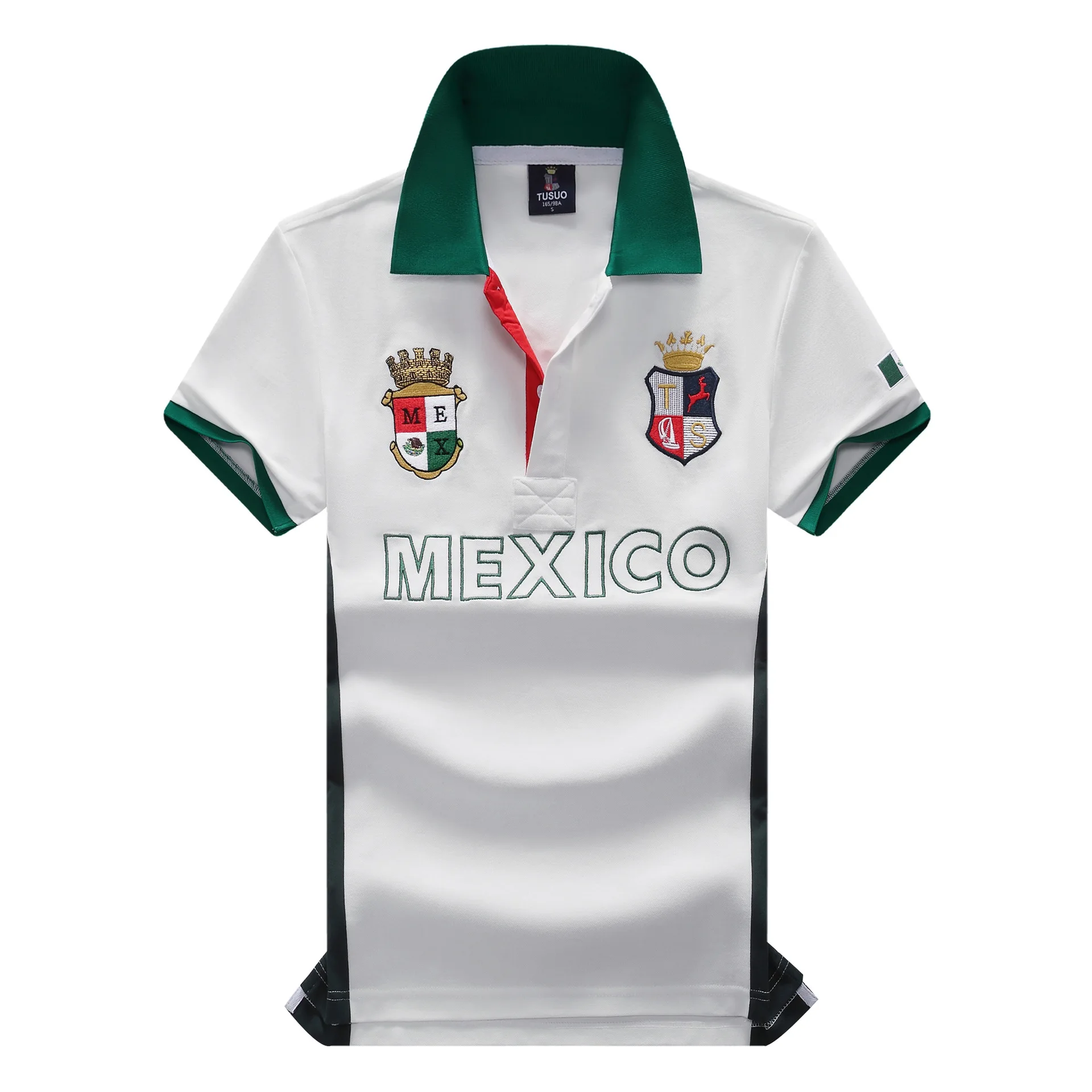 Mexico-Polo-Shirts-Men-Casual-Embroidered-Polos-Summer-Cotton ...