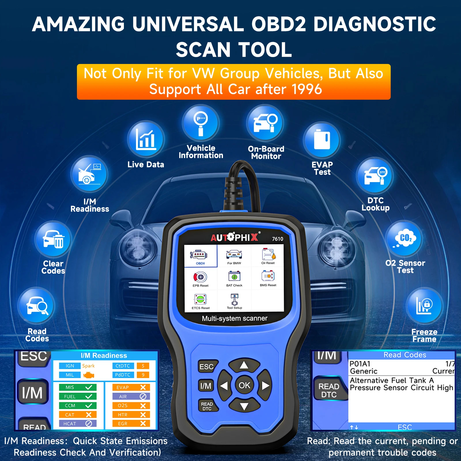 AUTOPHIX 7610 OBD2 Automotive Scanner All System Code Reader