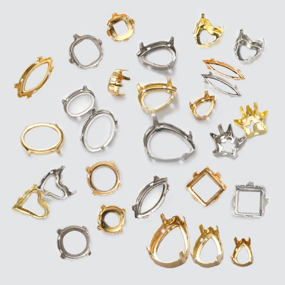 20pcs-50pcs-Needlework-Accessories-Rhinestone-Frame-Oval-Round-Claws ...