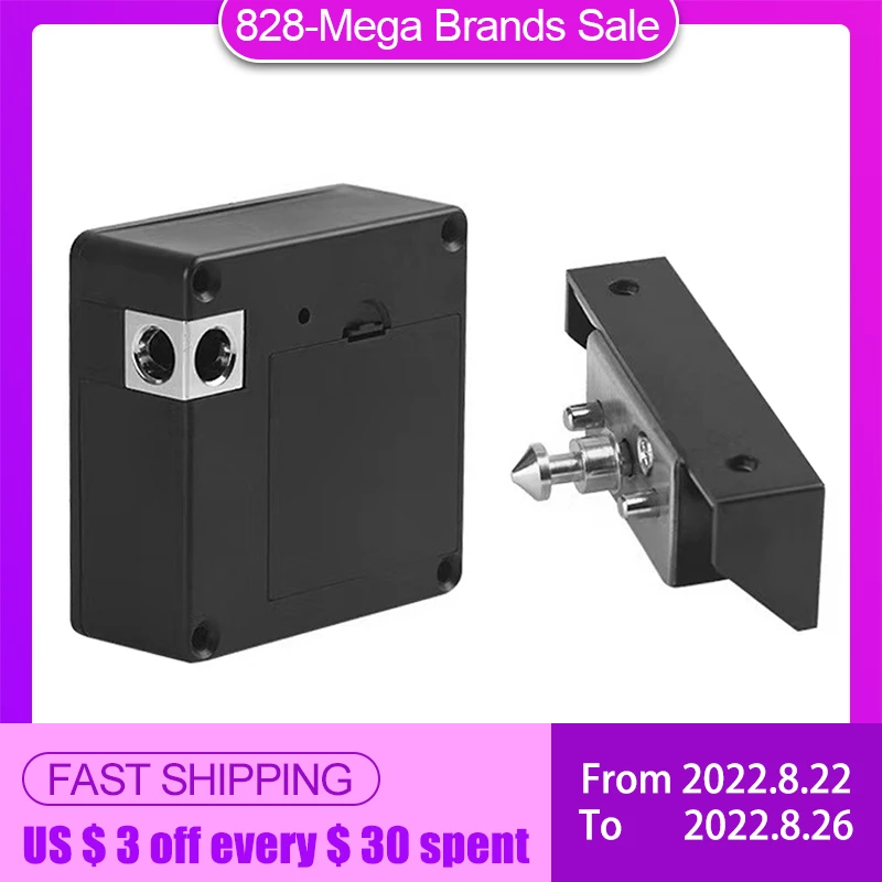 T8 Keyless Invisible Smart Drawer Lock Intelligent Ic Card Ttlock App ...