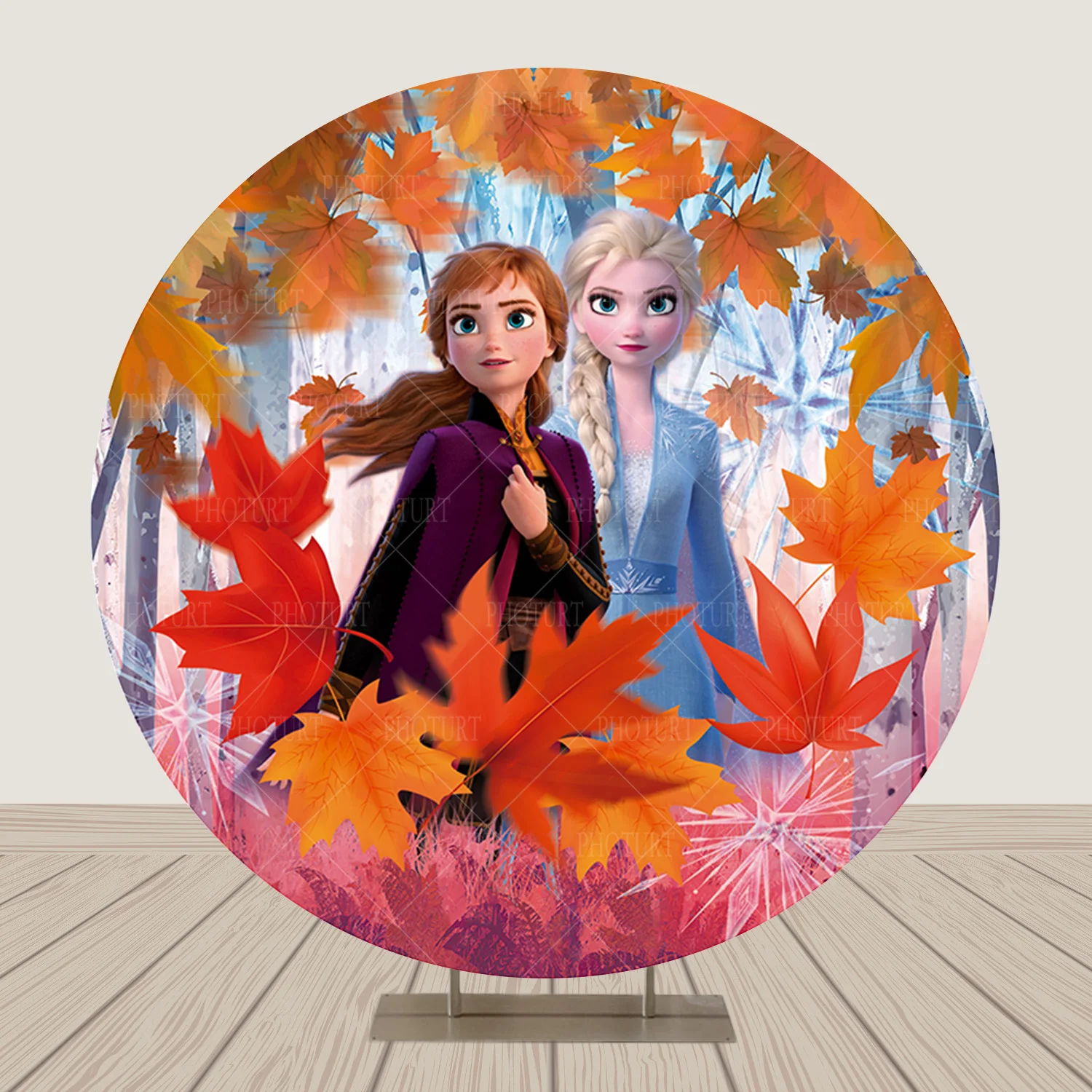 Round Frozen Elsa Wallpaper