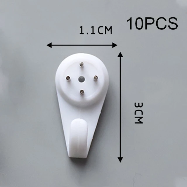 10Pcs Wall Decoration Installation Seamless Hooks Nail Kitchen Living ...