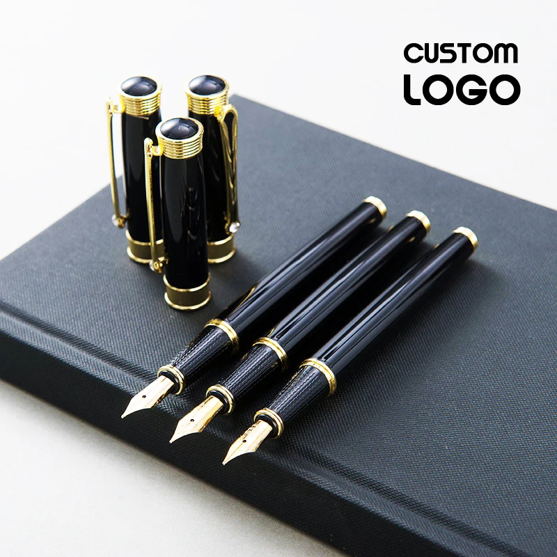 Customized LOGO Metal Simple Luxury Fountain Pen Personalized For ...