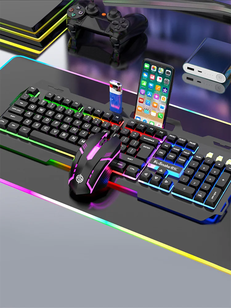 Cool-and-luminous-mechanical-touch-keyboard-and-mouse-set-desktop-computer-laptop-esports-game ...