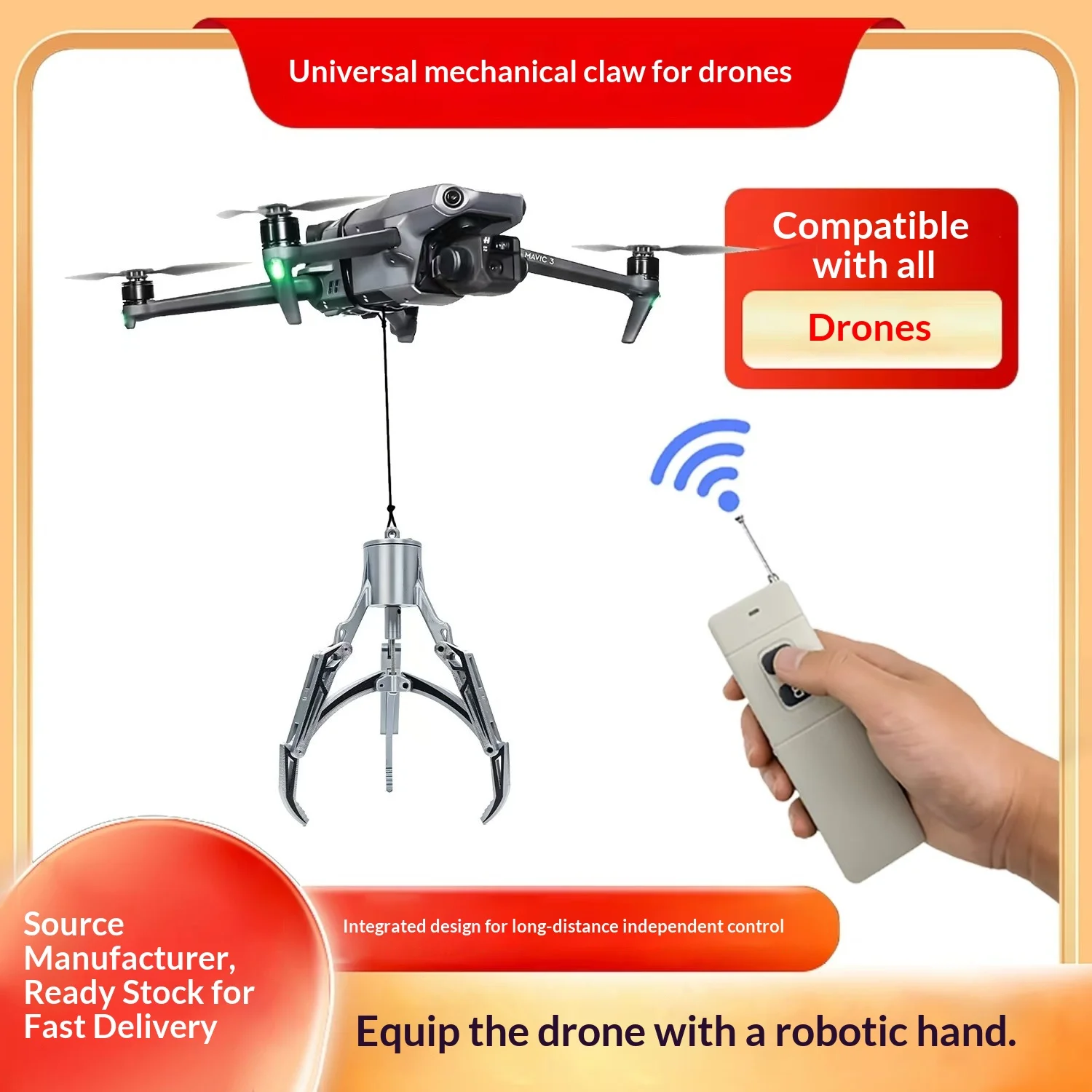 Universal Drone Remote Control Mechanical Claw - Long-Distance Control ...