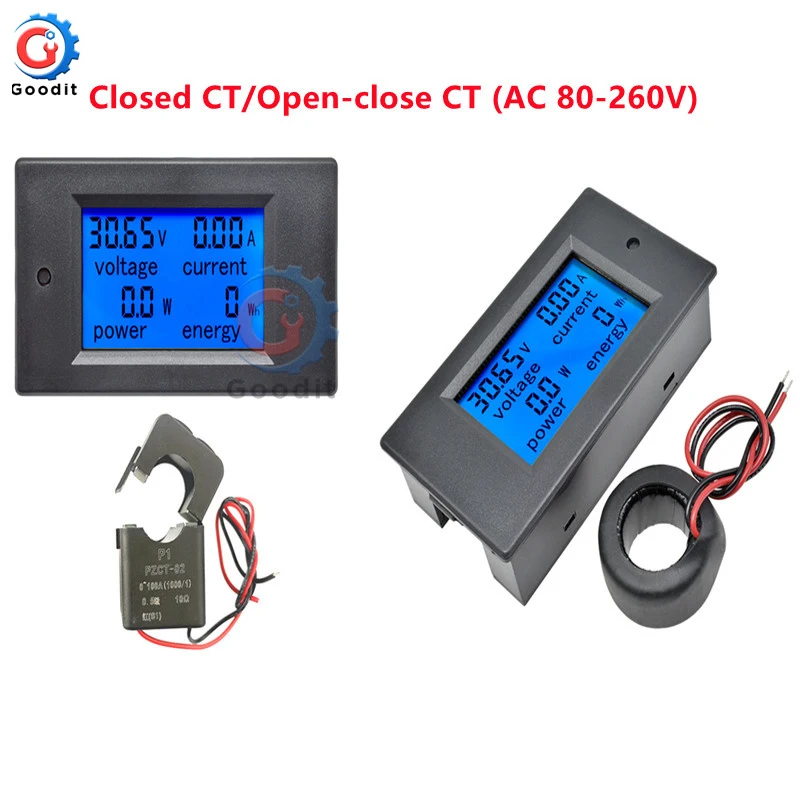 Multimeter-Digital-LED-multi-function-Power-Monitor-Energy-Voltmeter ...
