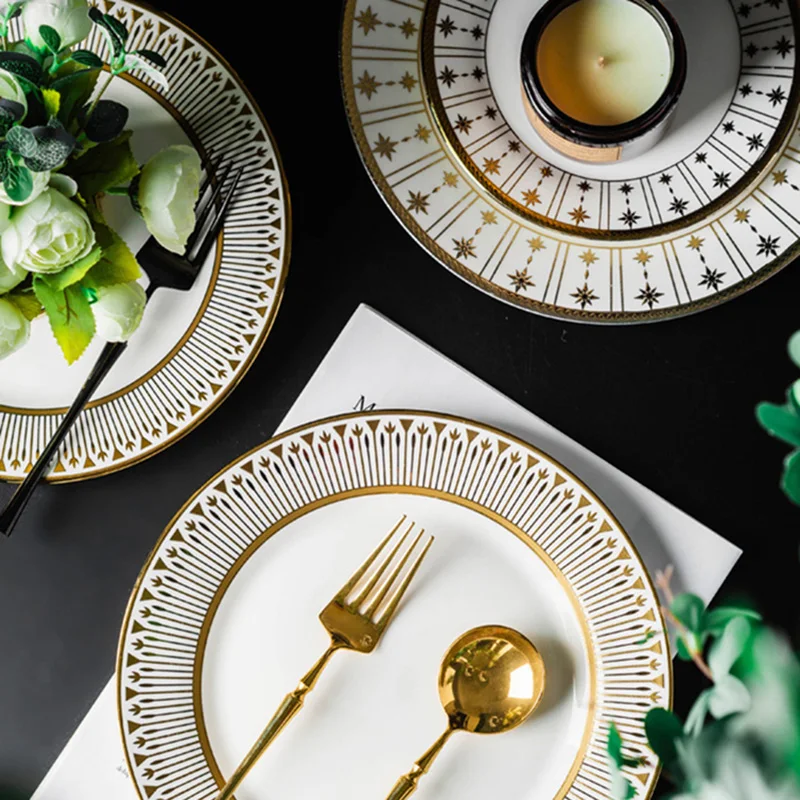 Nordic-Creative-Geometric-Design-Plates-Underglaze-Ceramic-Handmade ...