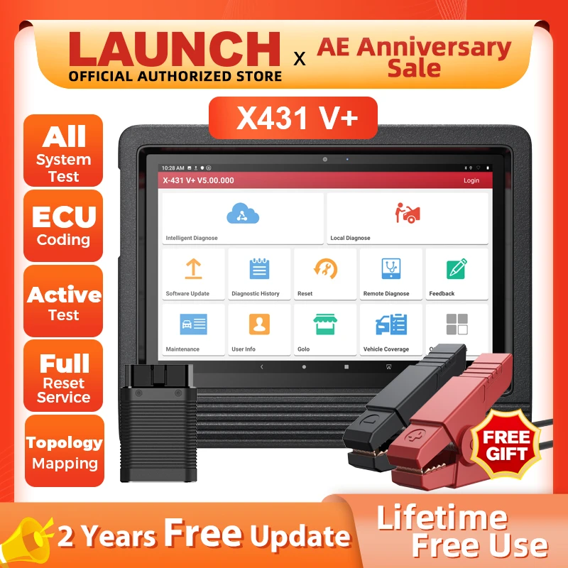 LAUNCH X431 V+ Plus PRO 10" Diagnostic Tools Car Auto OBD2 Scanner ...