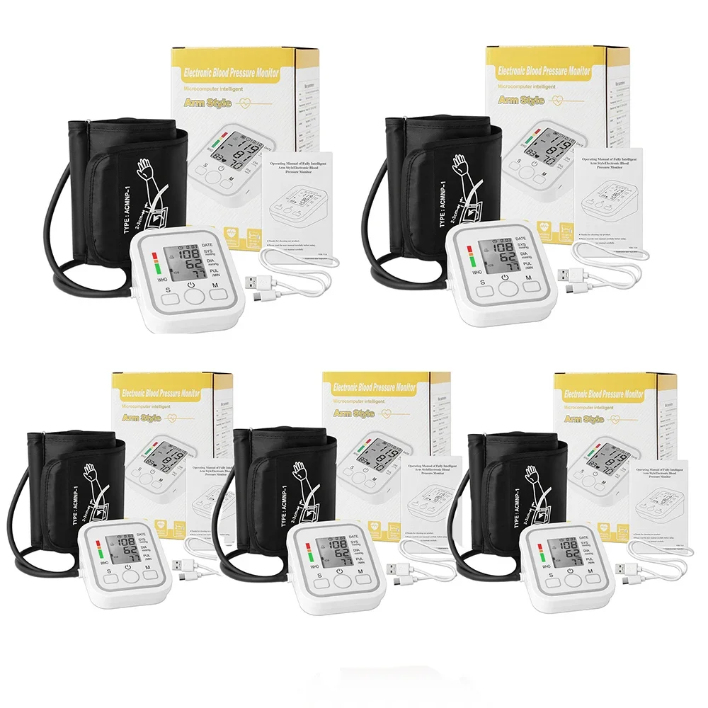 1-5pcs-Blood-Pressure-Monitor-Upper-Arm-Automatic-Tonometer-Digital ...