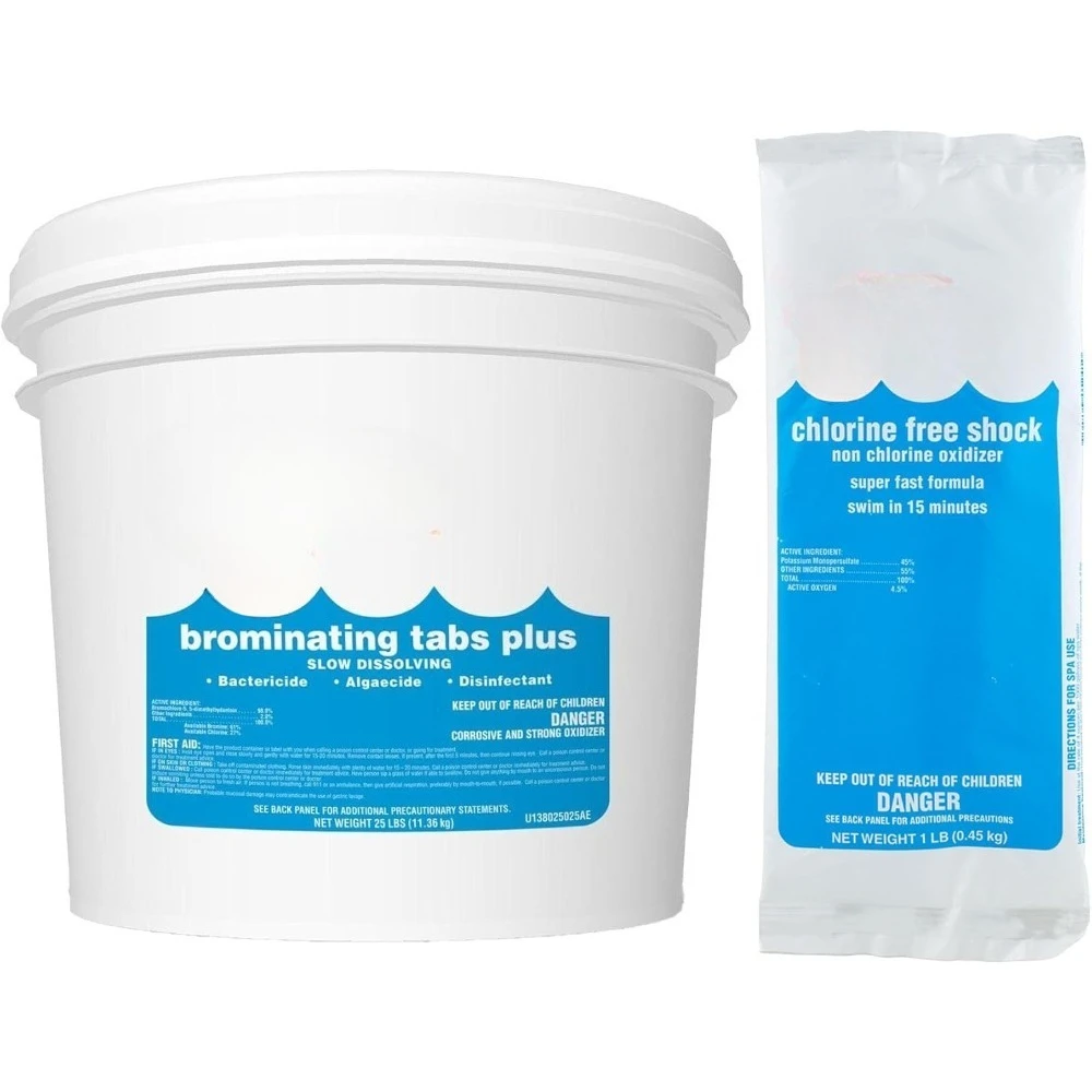 Chlorine Free Shock Bundle and Bromine Plus: Includes 24 x 1 Pound Bags ...