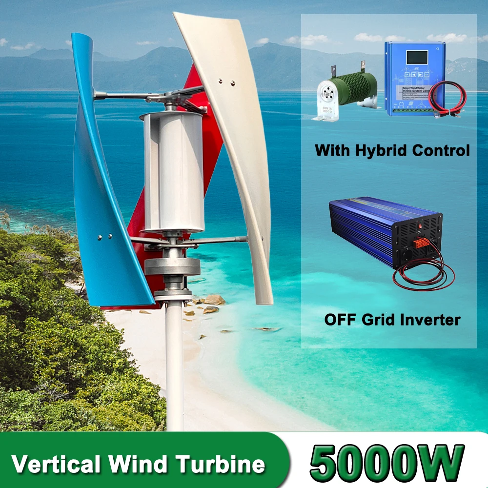 5000W-Vertical-Axis-Wind-Turbine-48V-Alternative-Energy-Generator-220V ...