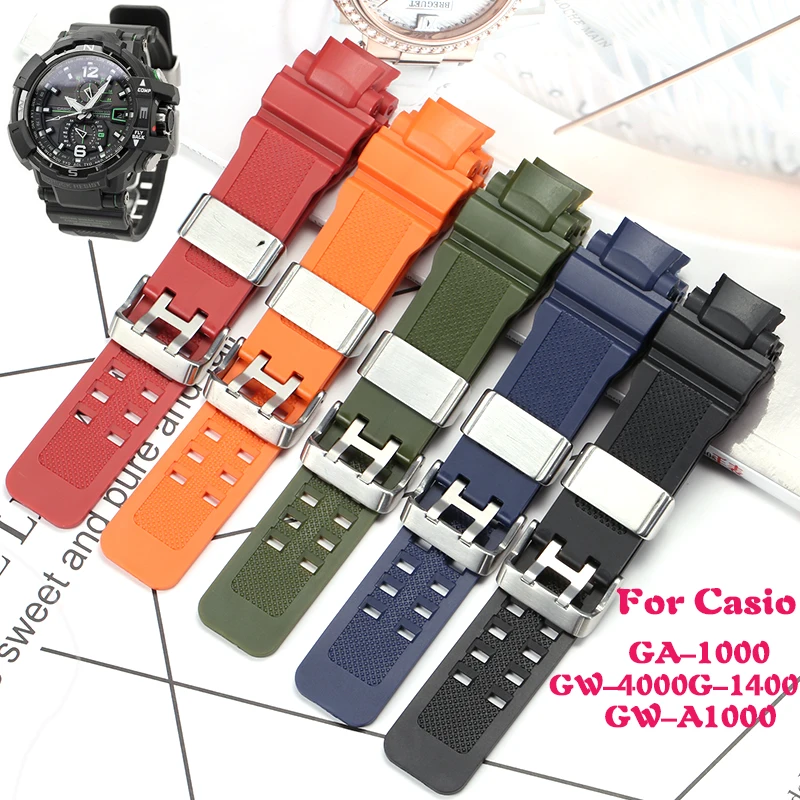Resin Band Suitable For Casio G shock GW 4000 GA 1000 GW A1000 GW A1100 G 1400 Color Rubber ...