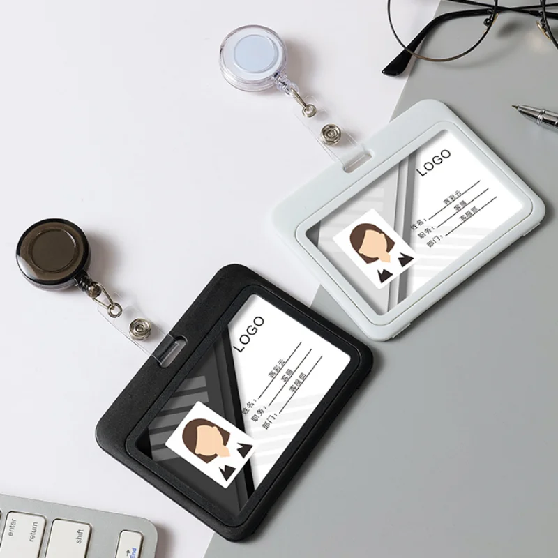 Plastic-Chest-ID-Tag-Staff-Work-Pass-Card-Cover-Sleeve-with-Clip-Badge ...