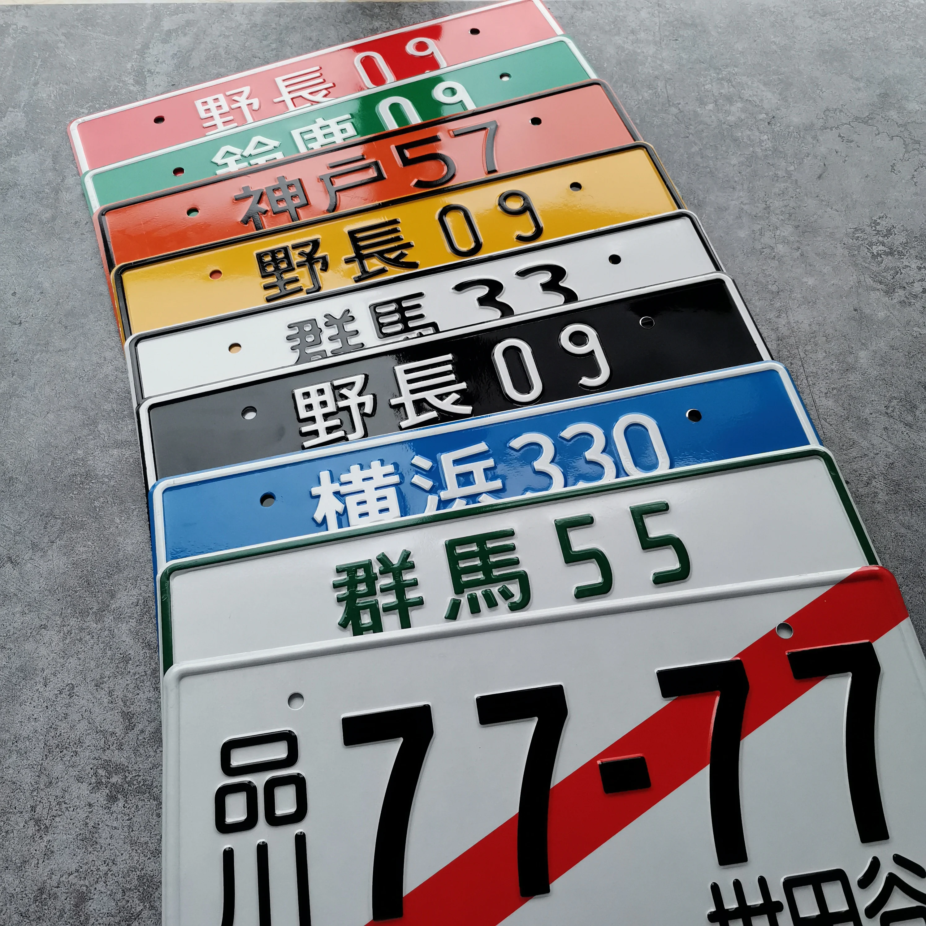JDM-Japanese-License-Plate-Aluminum-Tag-Racing-Motorcycle-Car-Number ...