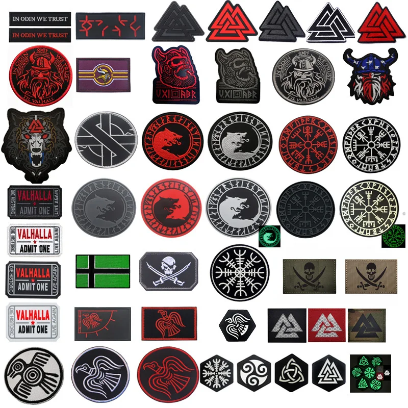 IR-Infrared-Reflective-Valknut-Valhalla-Tactical-Vikings-Patch-Wolf ...