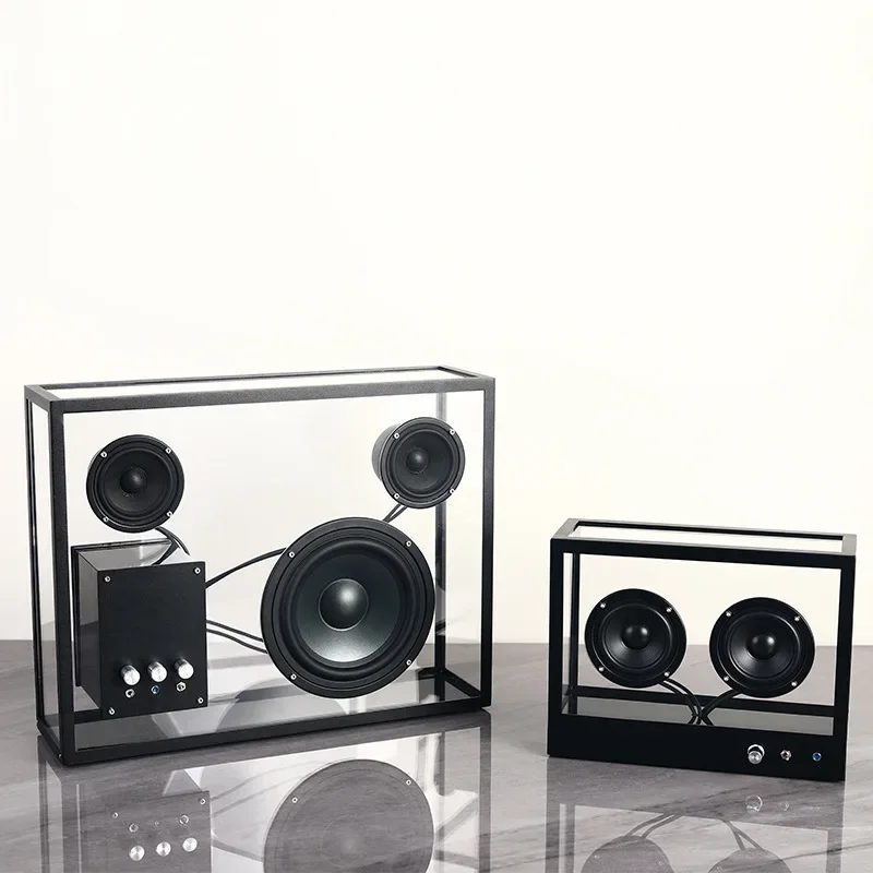 Retro-Transparent-Subwoofer-Wireless-Hi-Fi-Bookshelf-Bluetooth-Speakers ...
