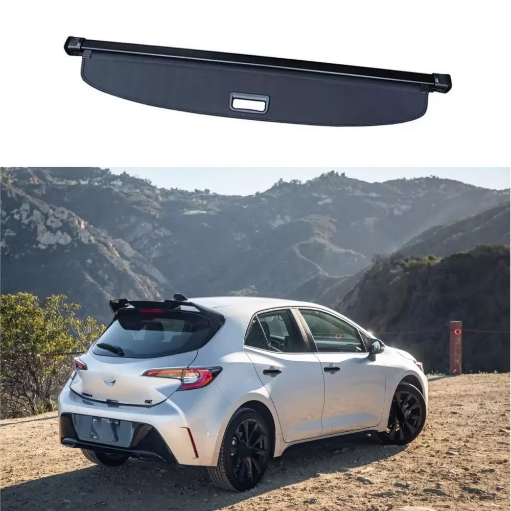 Black-Canvas-Rear-Trunk-Shade-Retractable-Cargo-Cover-for-Corolla ...
