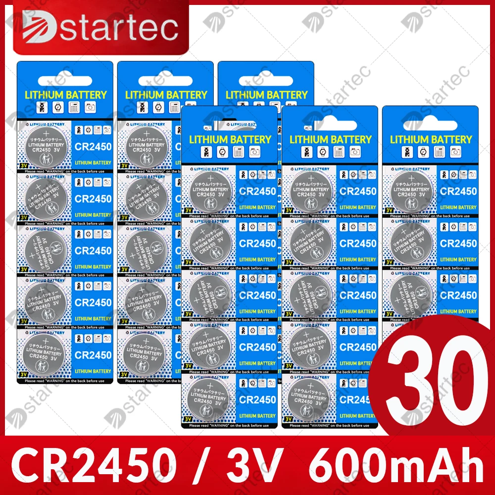 Eunicell-NEW-30PCS-3V-CR2450-Button-Batteries-CR-2450-5029LC-LM2450 ...