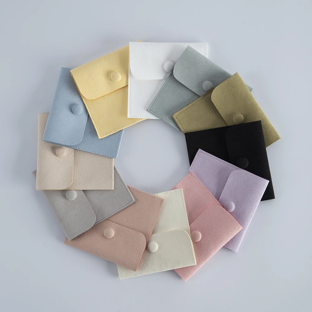 10Pcs-8x8cm-Microfiber-Jewelry-Bag-Snap-Button-Pouch-Ring-Earring ...