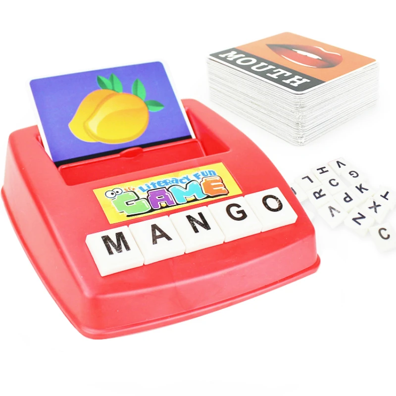 English Word Learning Machine Puzzle Toy Letters Machine Card Spelling ...
