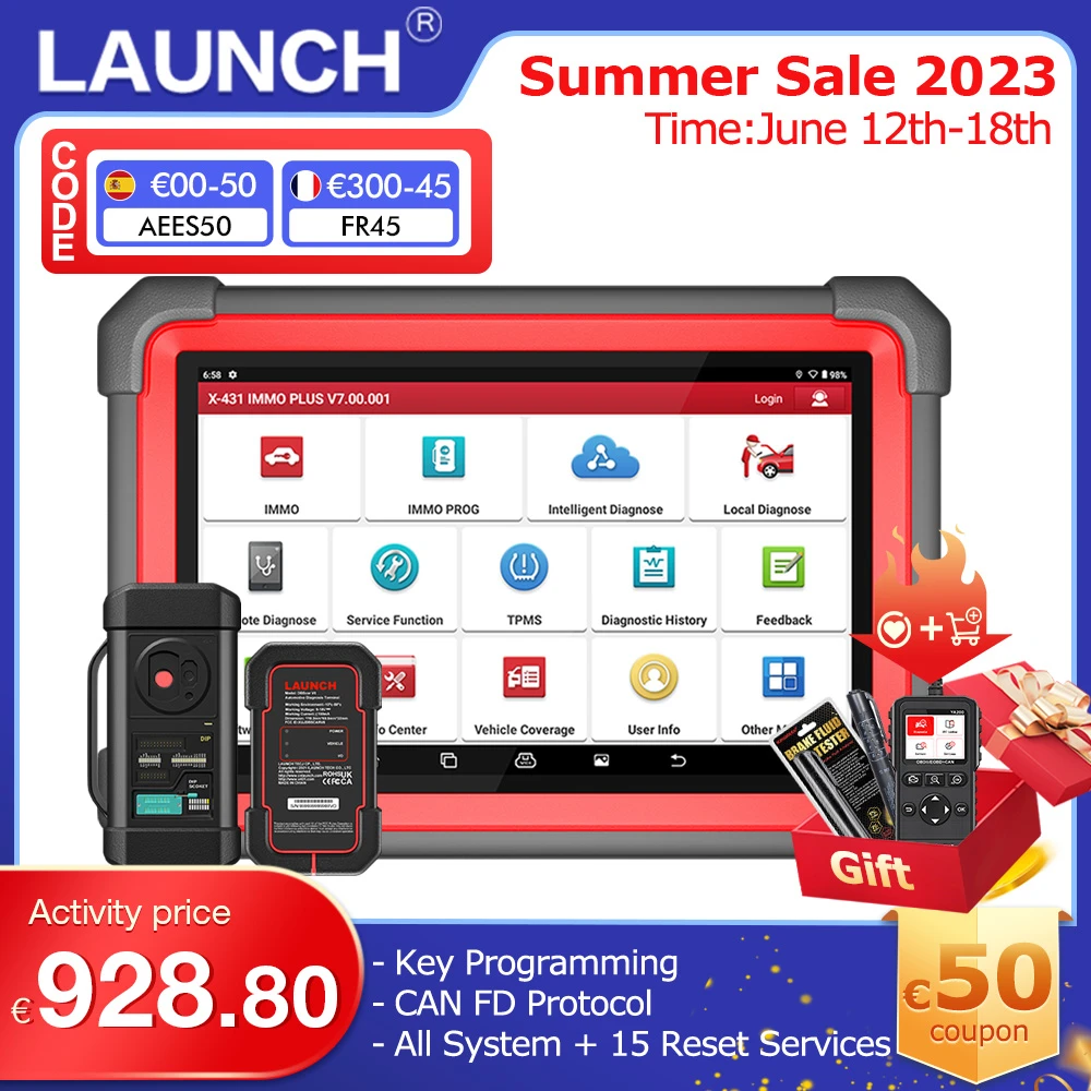 Launch X431 Immo Elite Car Key Programming Tools Obd Obd2 Full System ...