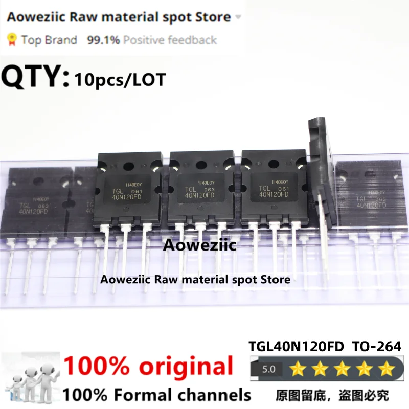 Aoweziic 2021 + 100% novo importado original tgl40n120fd 40n120 a-264 igbt único tubo 1200v 40a ...