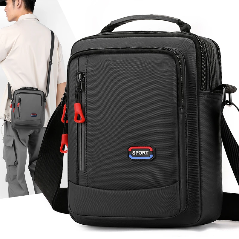 Men's Shoulder Bag 2024 New Casual Men's Bag Waterproof Outdoor Multi ...
