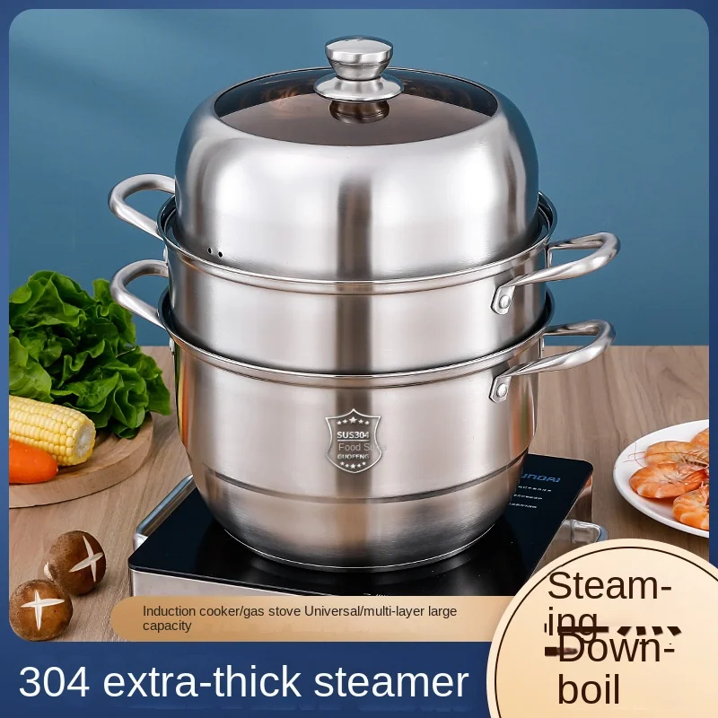 Steamer-Stainless-Steel-Steamer-Steamer-Induction-Cooker-Gas-Stove ...