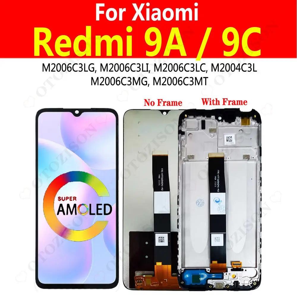 6-53-For-Redmi-9C-LCD-With-Frame-Redmi-9A-LCD-Display-Screen-Touch ...