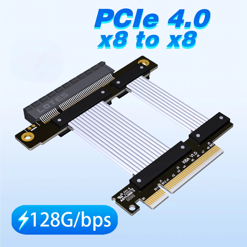 New Silver K88SF K88AB 4.0 PCIE 4.0 X8 To X8 Slot Dual-Wire Extension ...