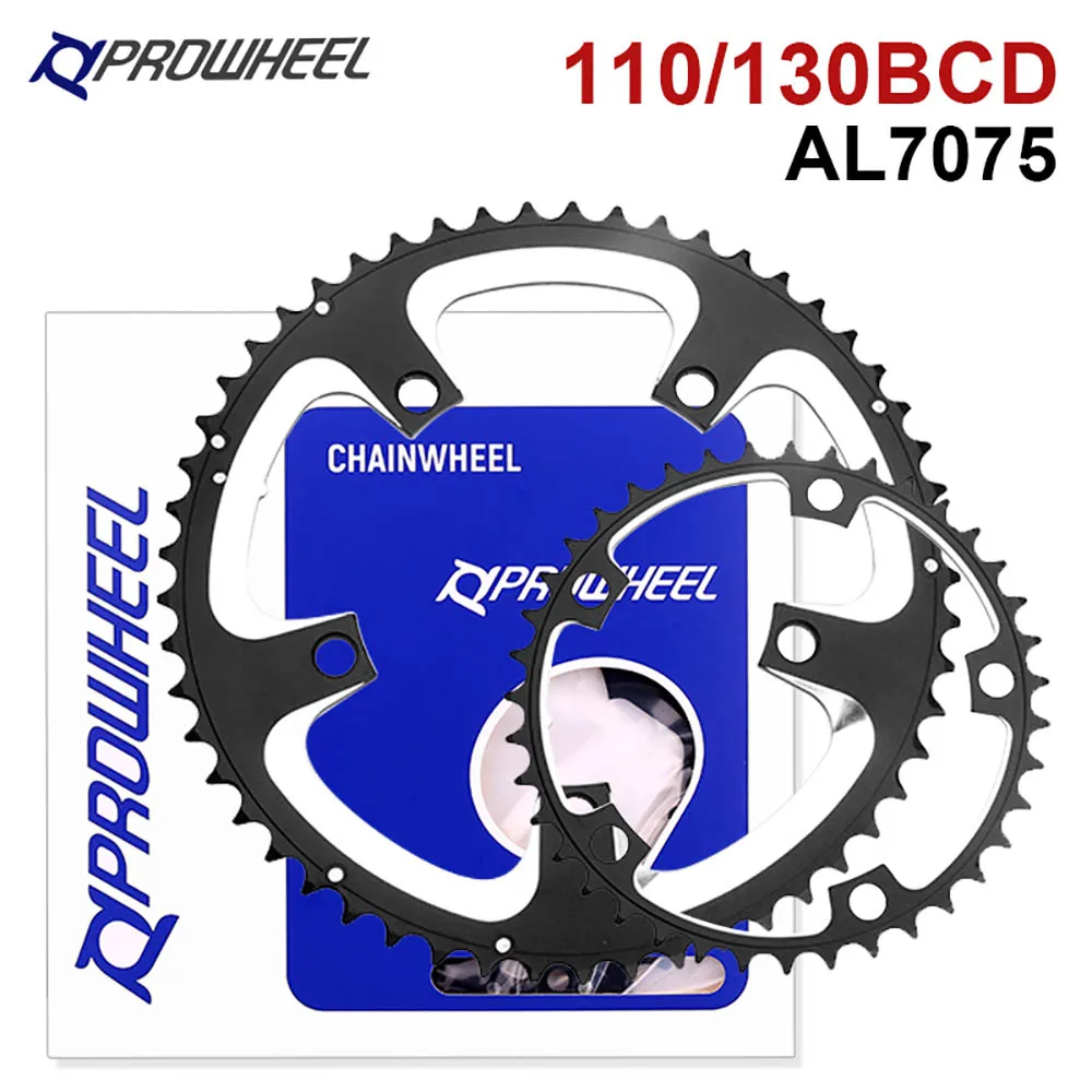 PROWHEEL Chainring 110/130BCD Road Bicycle Sprockets Double Chainwheel ...