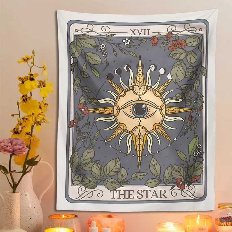 A-carta-de-Tarot-Estrela-Tape-aria-Pendurado-na-Parede-Celestial-Feiti ...