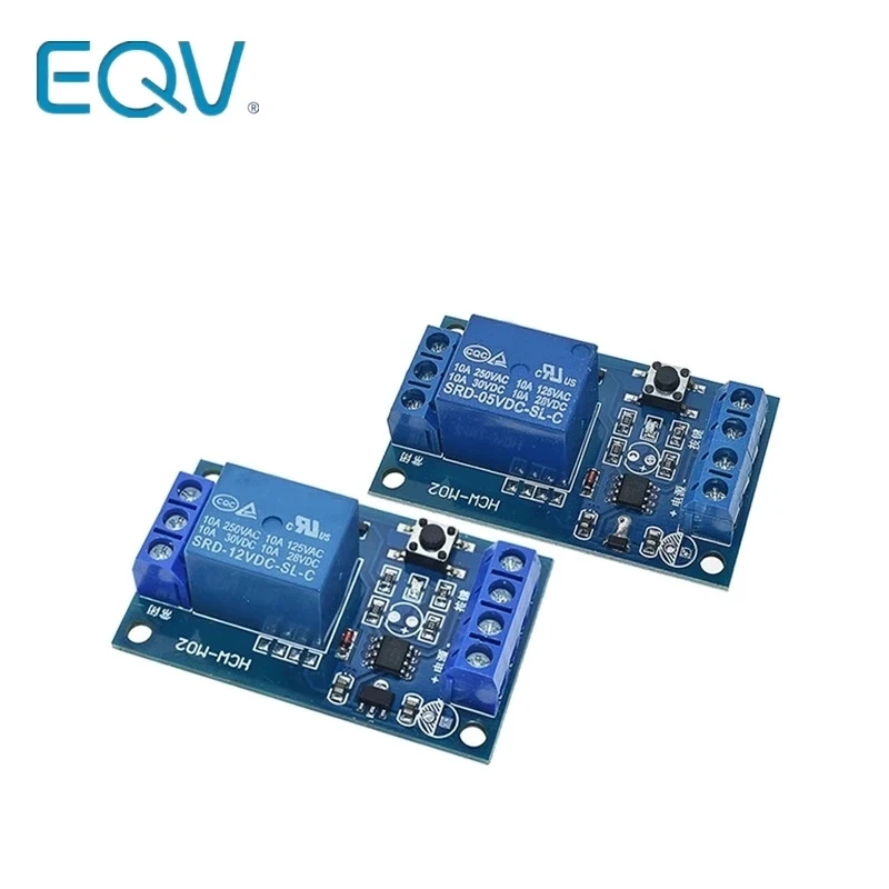 5V 12V Single Bond Button Bistable Relay Module Modified Car Start and ...