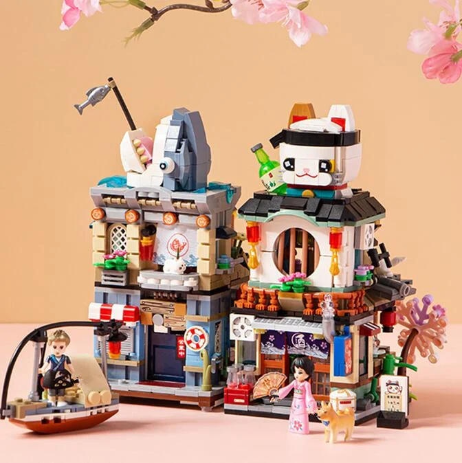 LOZ-MINI-Blocks-Japan-Sea-Fish-Foods-Ice-Shop-Tako-Yaki-Creative-MOC ...