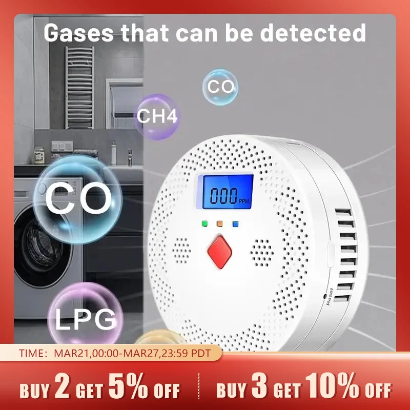 Tuya WIFI CO PPM Detector Warning Siren Carbon Monoxide Detector with ...