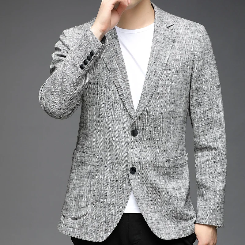 High End Linen Leisure Small Business Suit Coat Men's Summer Thin New ...