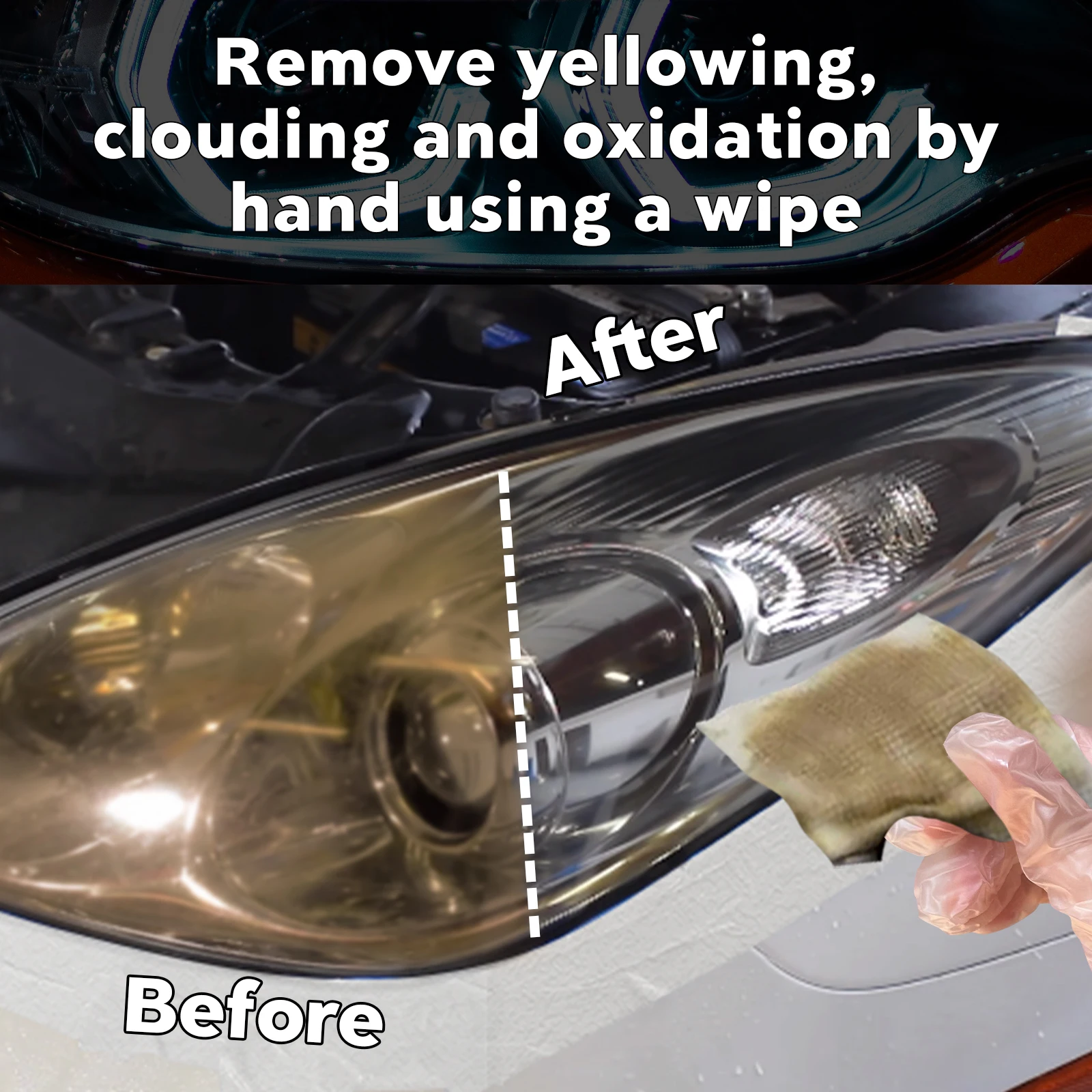 Car-Headlights-to-Remove-Yellowing-Refurbish-Wet-Wipes-to-Remove ...
