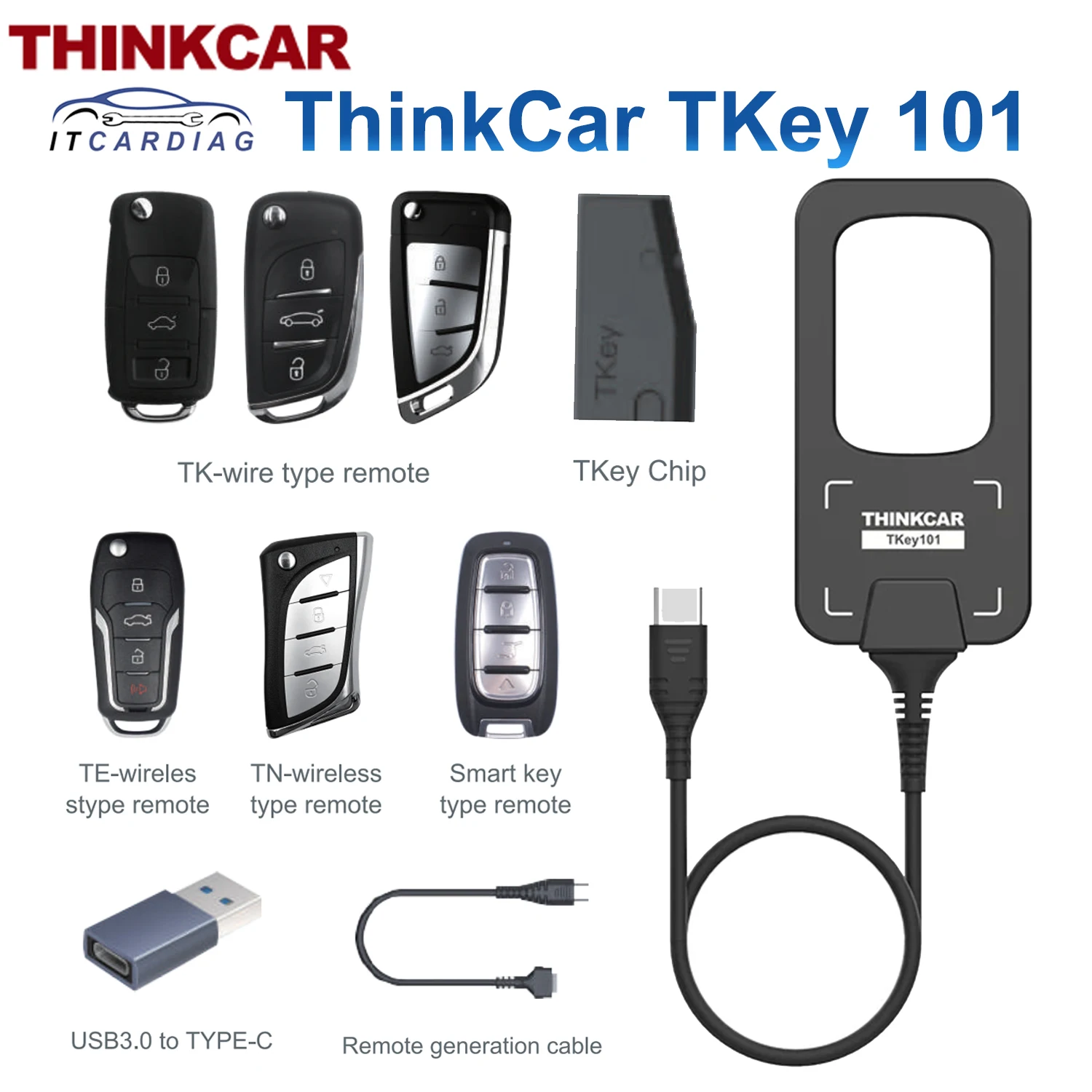 THINKCAR-TKEY-101-Universal-Car-Key-Programmer-Equipment-with-6-Unit ...
