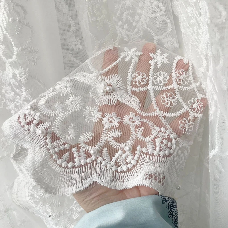 Luxury-Modern-White-Pearls-Sheer-Curtains-for-Bedroom-Elegant-3D ...