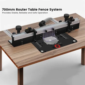 WNew 700mm Router Table Aluminum Fence System Inverted Trimming Machine ...