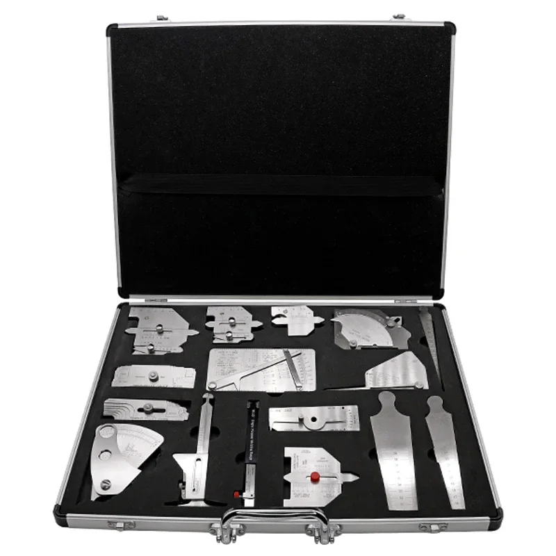 16pcs Welding Gauge Tool Kit With Brief Case Type Taper Gage HI-LO Test ...
