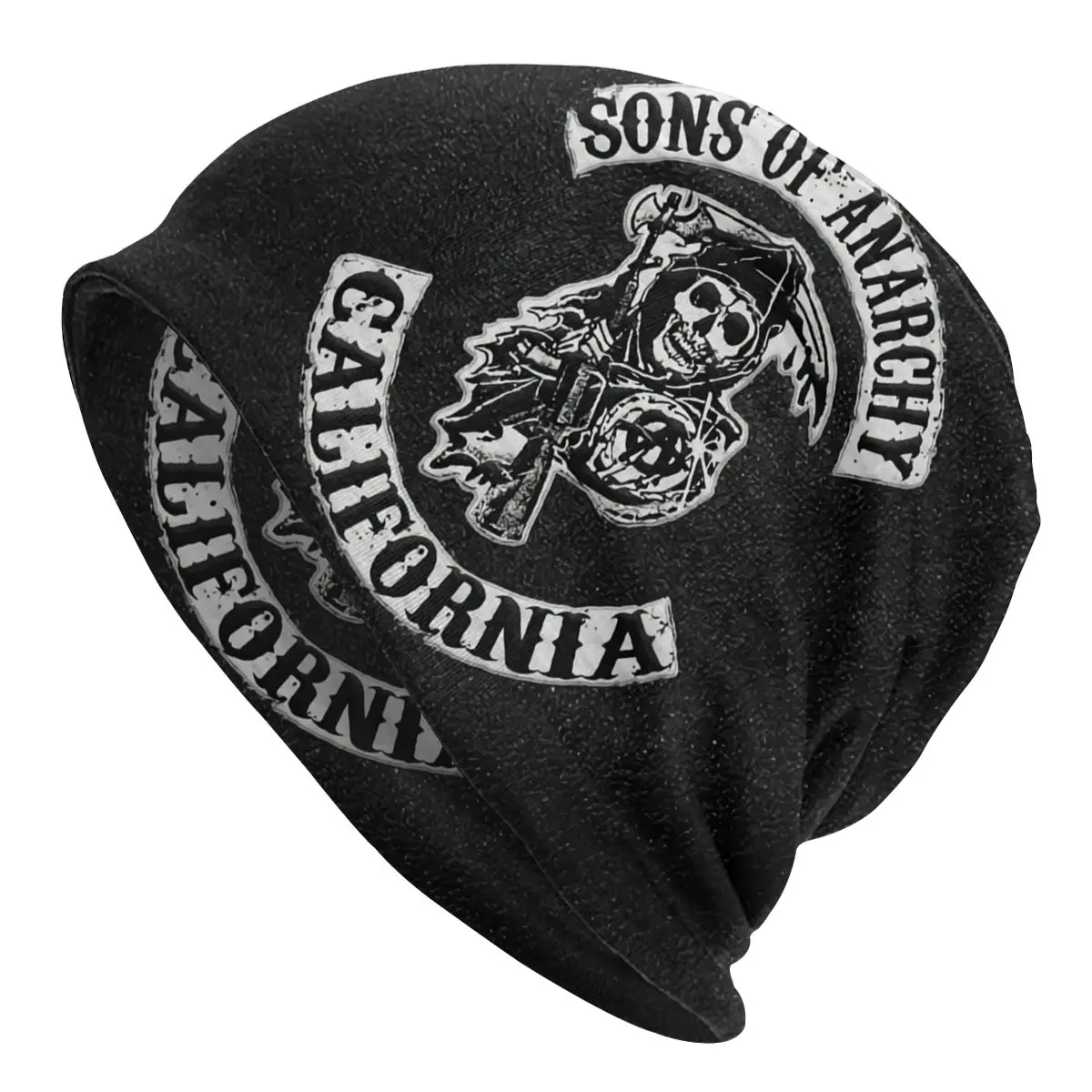 Hip Hop Logotipo Sons Of Anarchy SOA Unisex Homme Malha Chapéus Beanie ...
