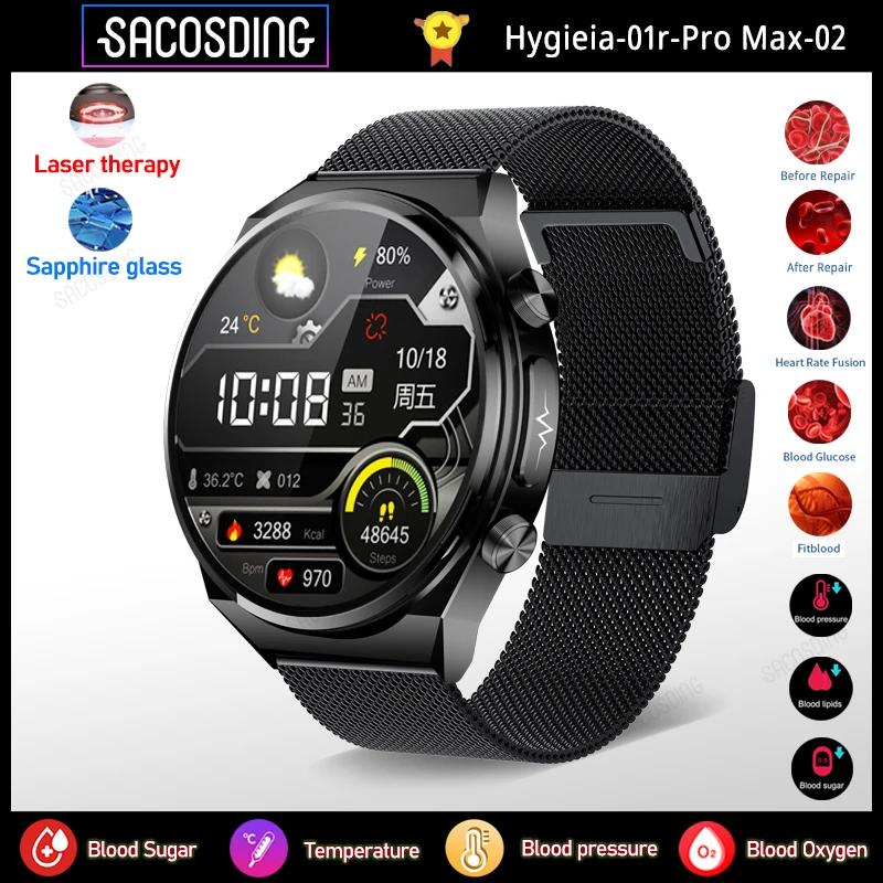 2023-New-Smartwatch-ECG-PPG-Blood-Sugar-Blood-Lipids-Blood-Pressure ...