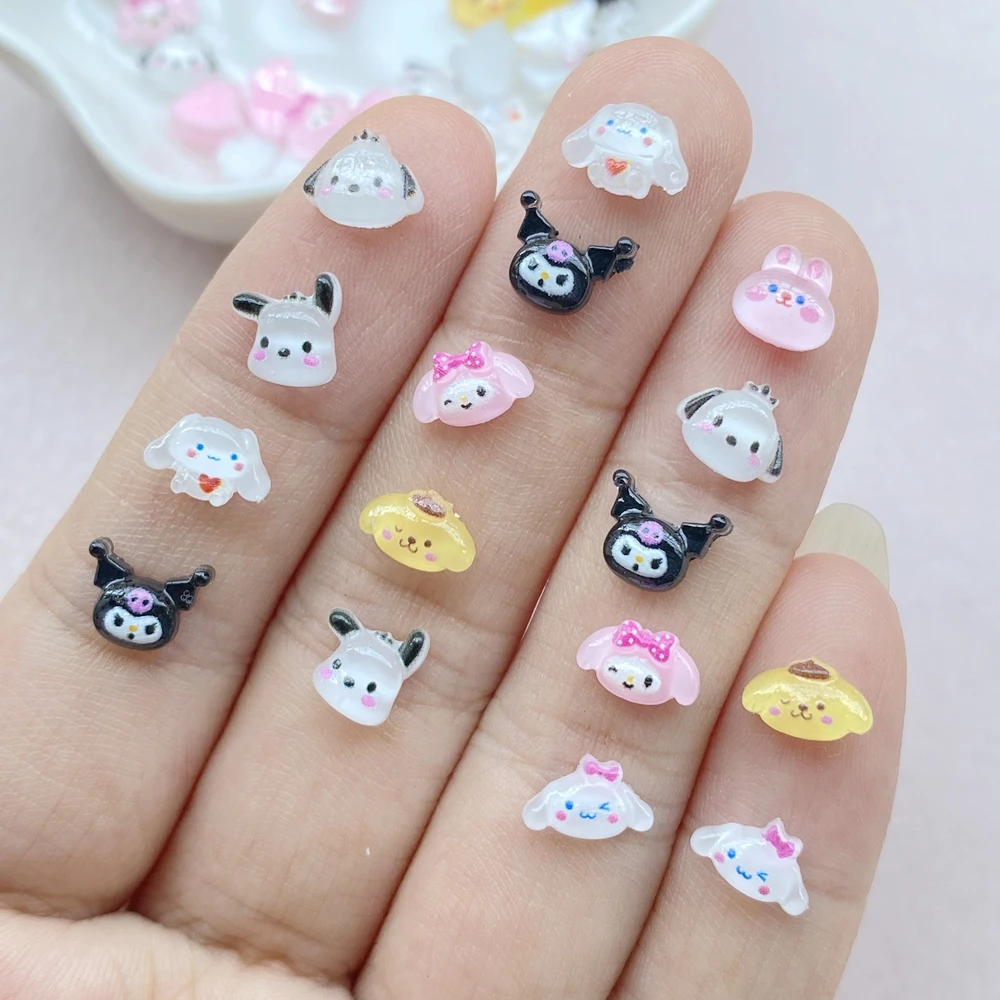 100Pcs-New-Cute-Resin-Cartoon-Animal-Series-Flat-Back-Ornament-Jewelry ...