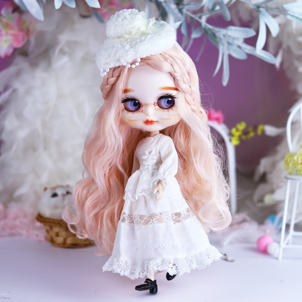 Samantha – Premium Custom Neo Blythe Doll with Pink Hair, White Skin ...