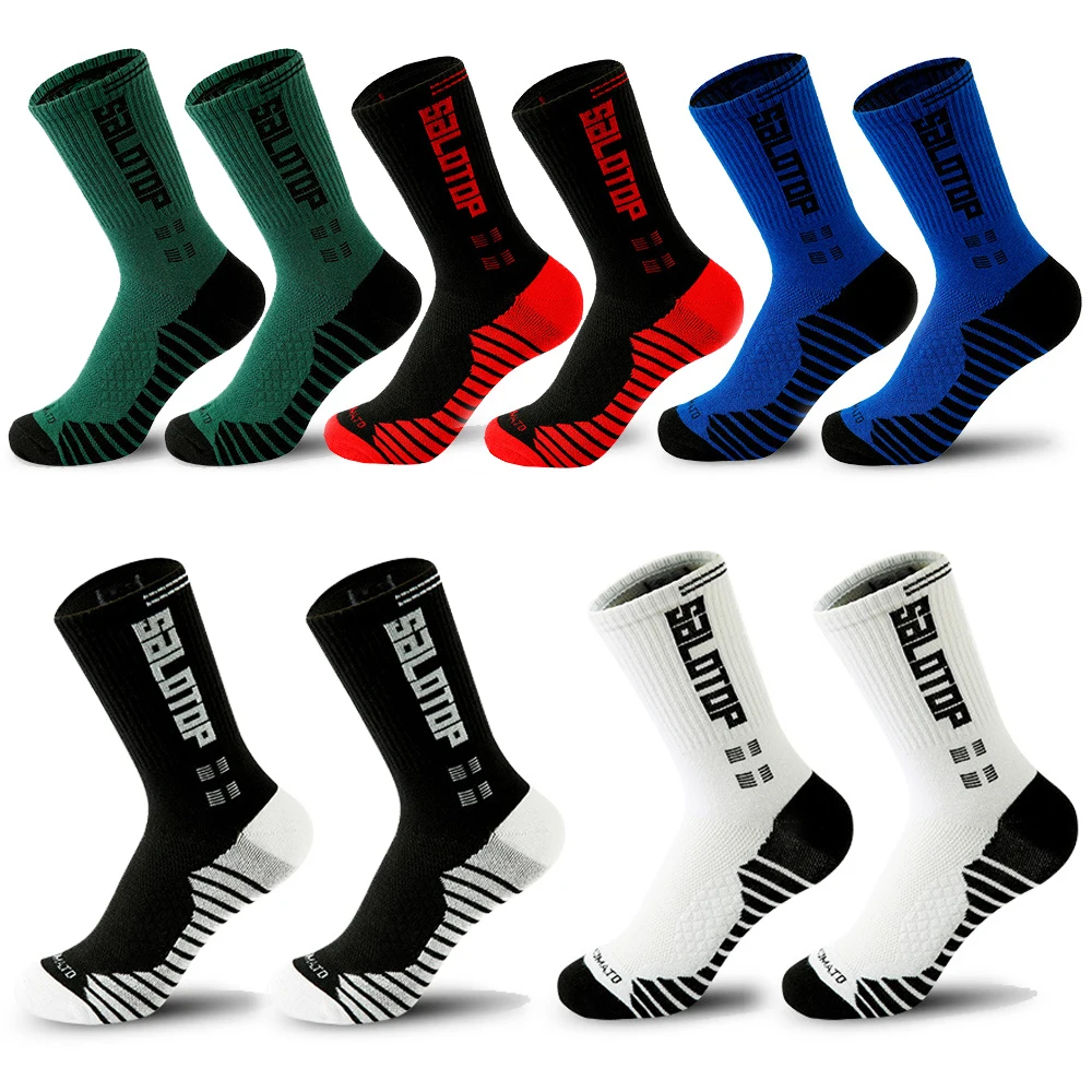 5-Pairs-Non-slip-Football-Socks-Men-Soccer-Stockings-Letter-Striped ...