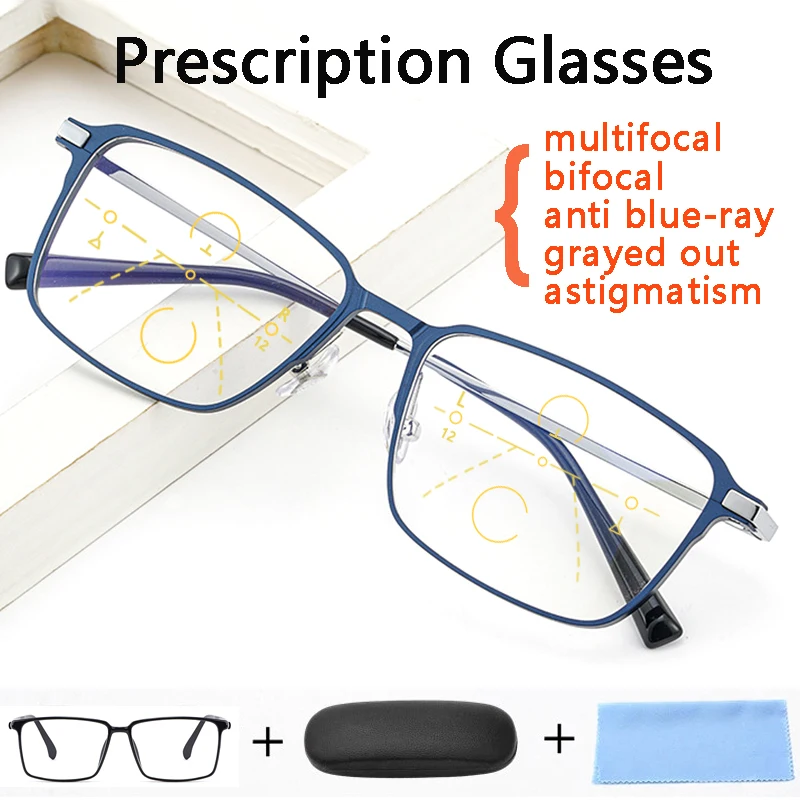 Custom-Multifocal-Bifocal-Prescription-Glasses-Men-Photochromic-Anti ...
