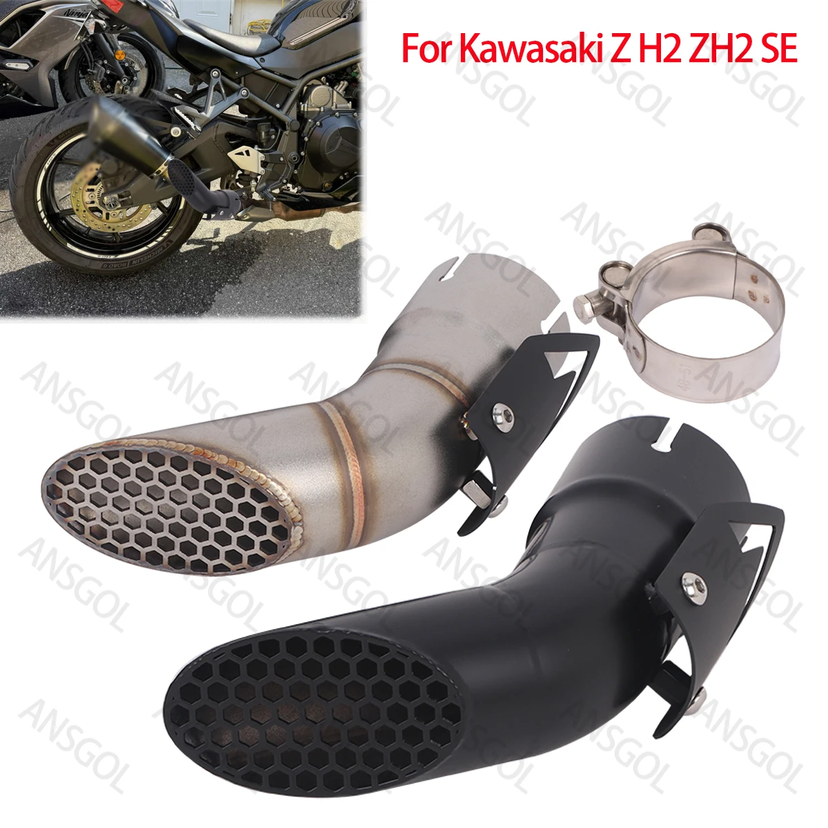 Slip on for Kawasaki Z H2 ZH2 SE 2020-2023 Exhaust Pipe Escape Modified ...